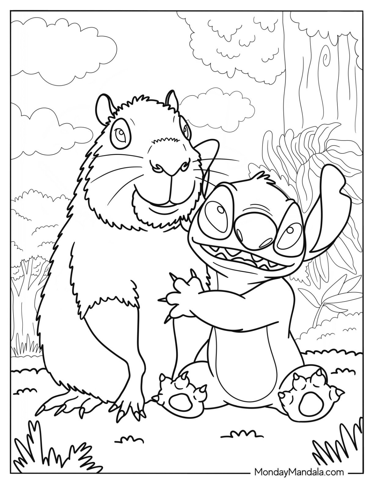 capybara coloring pages