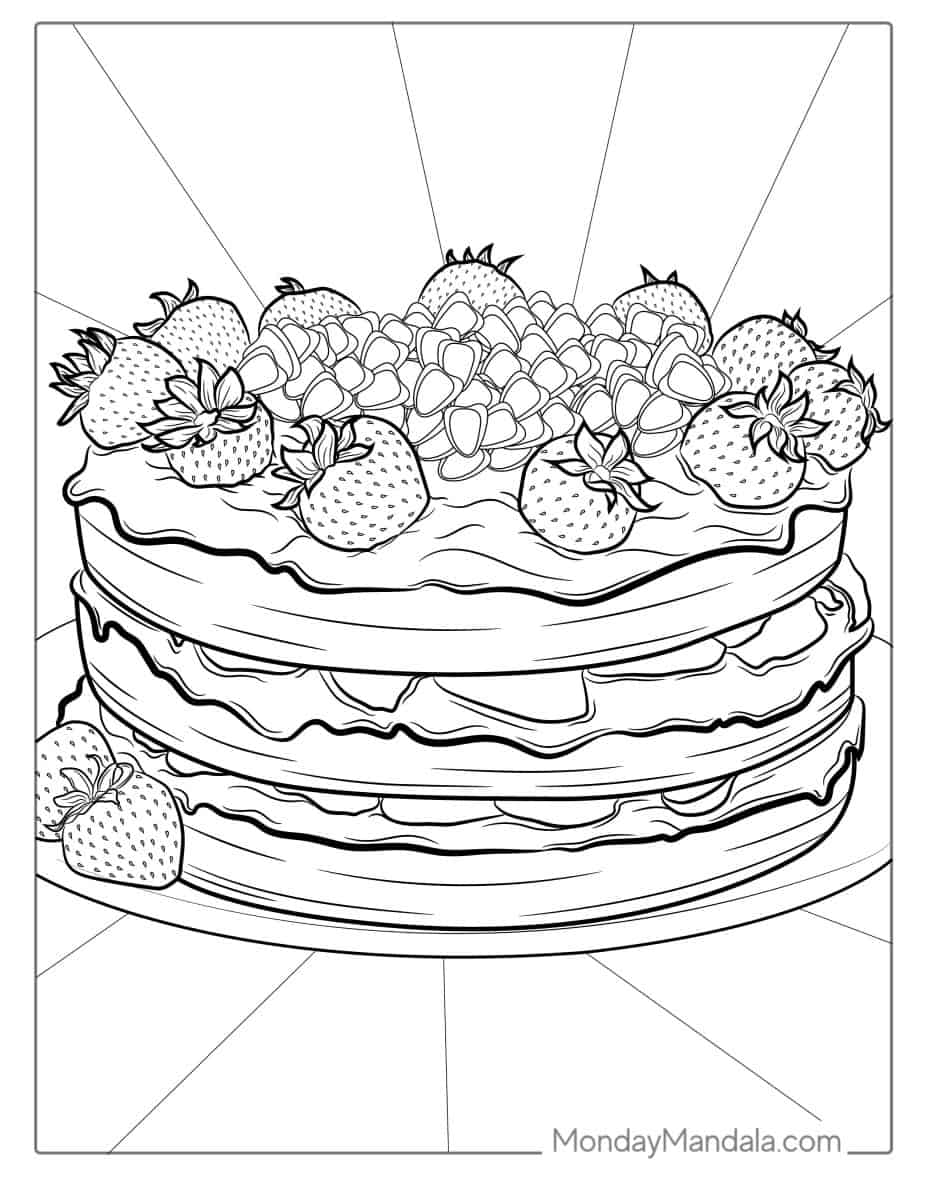 32 Strawberry Coloring Pages (Free PDF Printables)