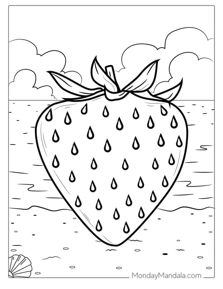 32 Strawberry Coloring Pages (Free PDF Printables)