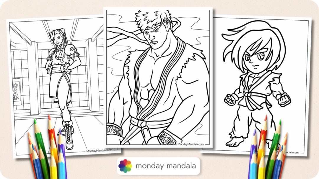 22 Street Fighter Coloring Pages (Free PDF Printables)