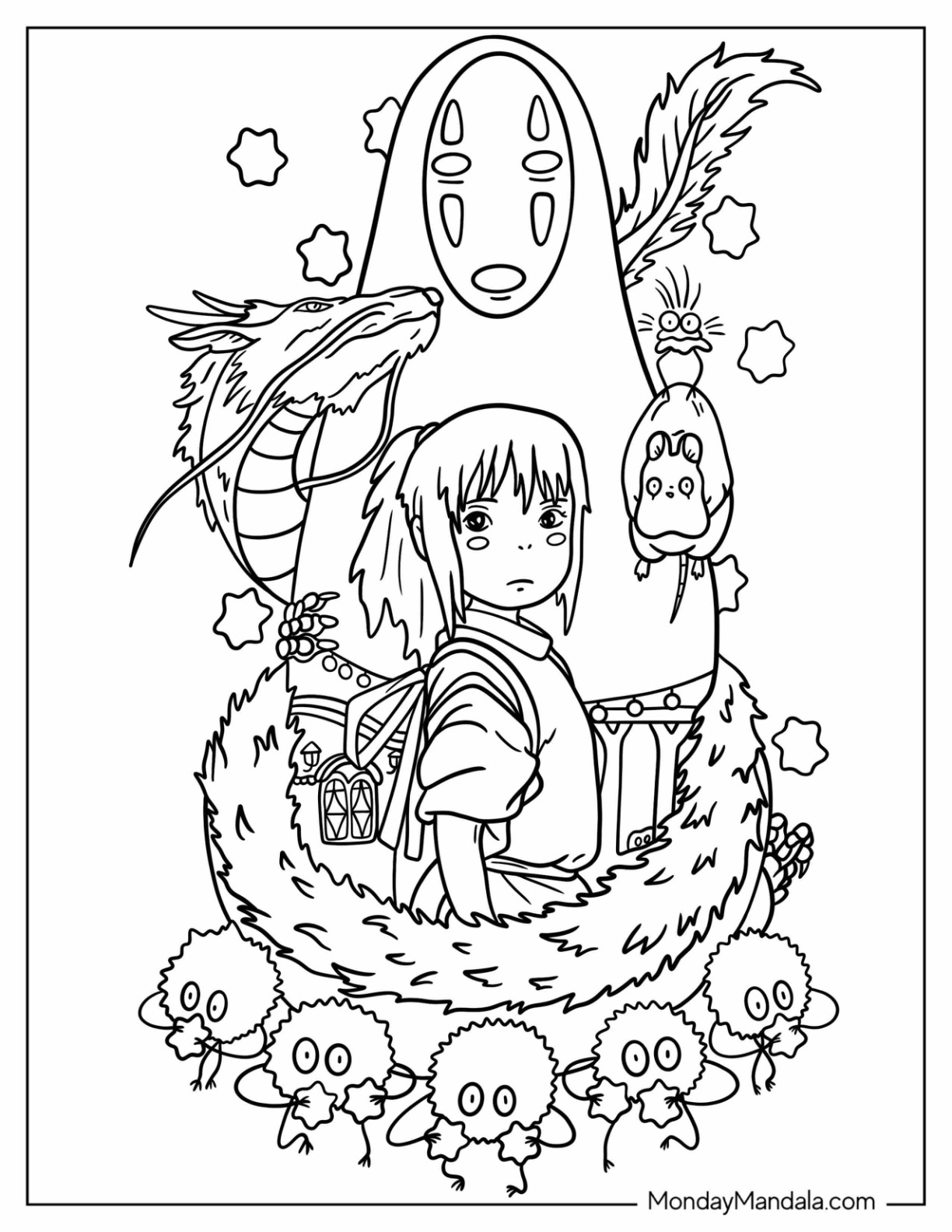 No Face Coloring Page Transparent Png Spirited Away Ready For Download No Face Coloring Page Transparent Png Spirited Away Ready For Download
