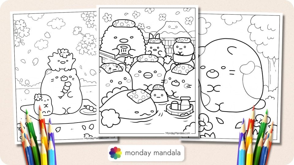 20 Sumikko Gurashi Coloring Pages (Free PDF Printables)