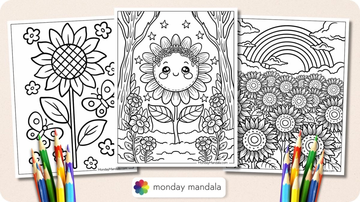 59 Sunflower Coloring Pages (Free PDF Printables)