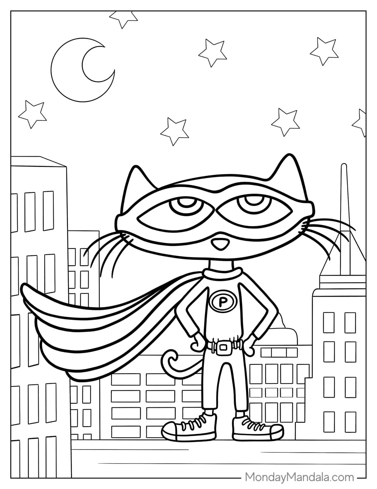22 Pete The Cat Coloring Pages (Free PDF Printables)