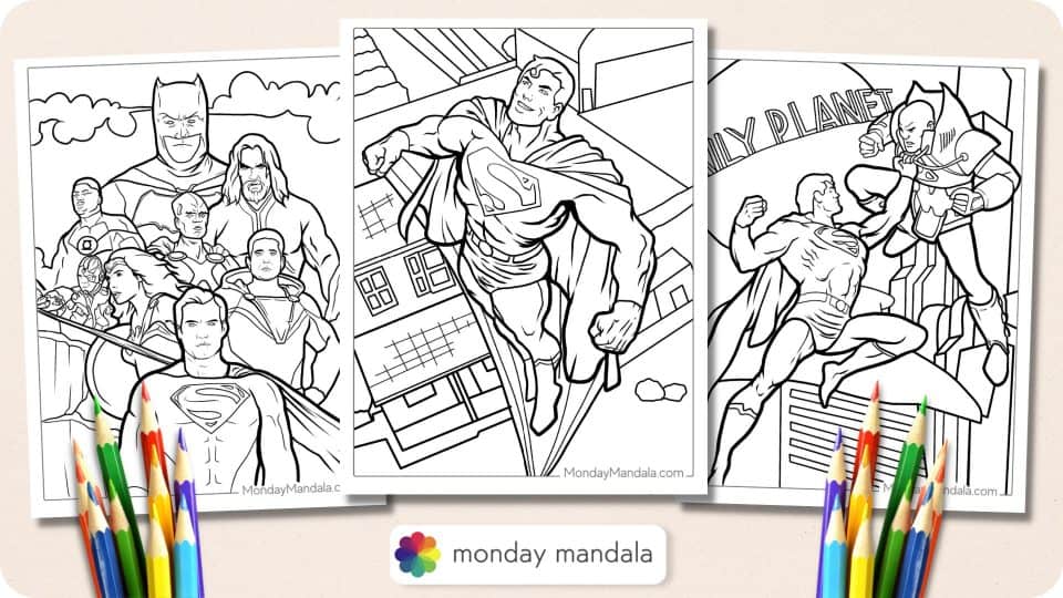 38 Superman Coloring Pages (Free PDF Printables)
