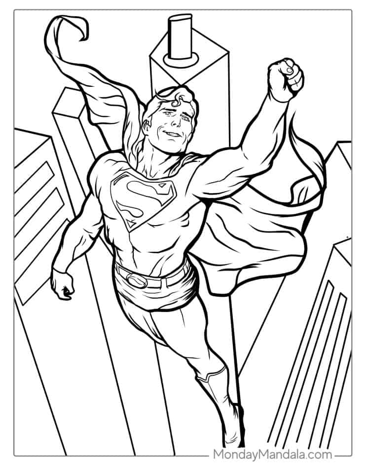 38 Superman Coloring Pages (Free PDF Printables)