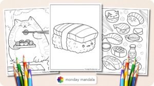 20 Sushi Coloring Pages (Free PDF Printables)