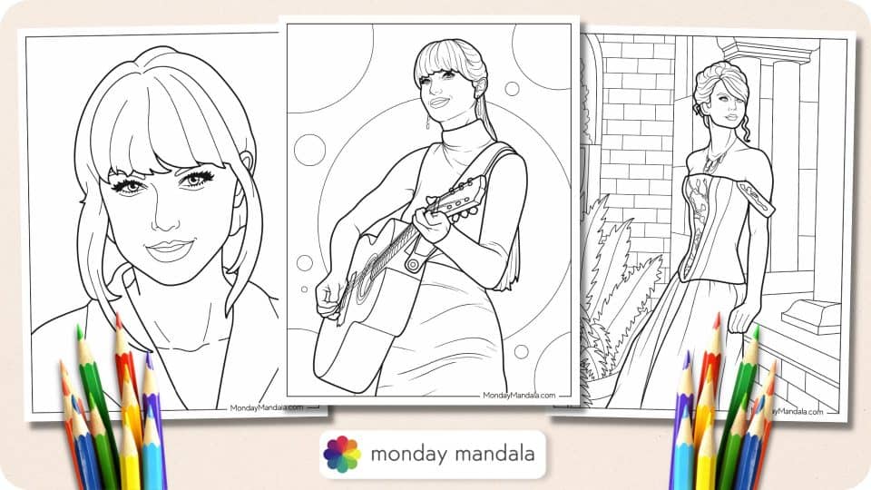 40 Taylor Swift Coloring Pages (Free PDF Printables)