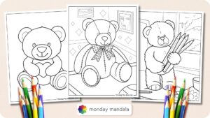 57 Teddy Bear Coloring Pages (Free PDF Printables)