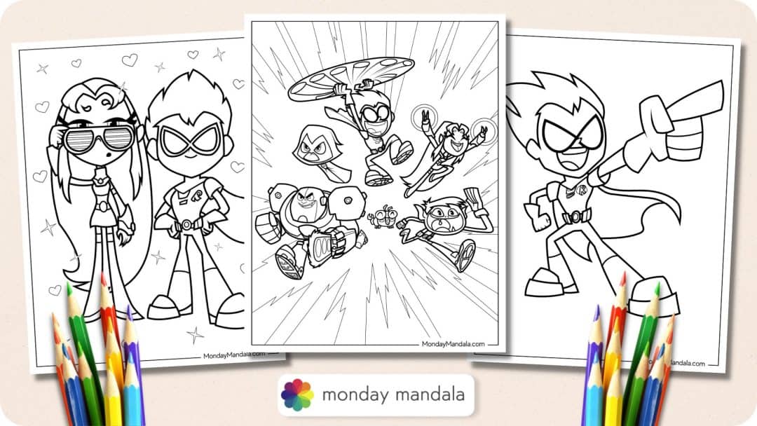 30 Teen Titans Go Coloring Pages (Free PDF Printables)