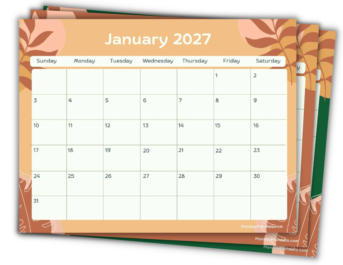 2027 Printable Calendars (56 Free PDF Printables)