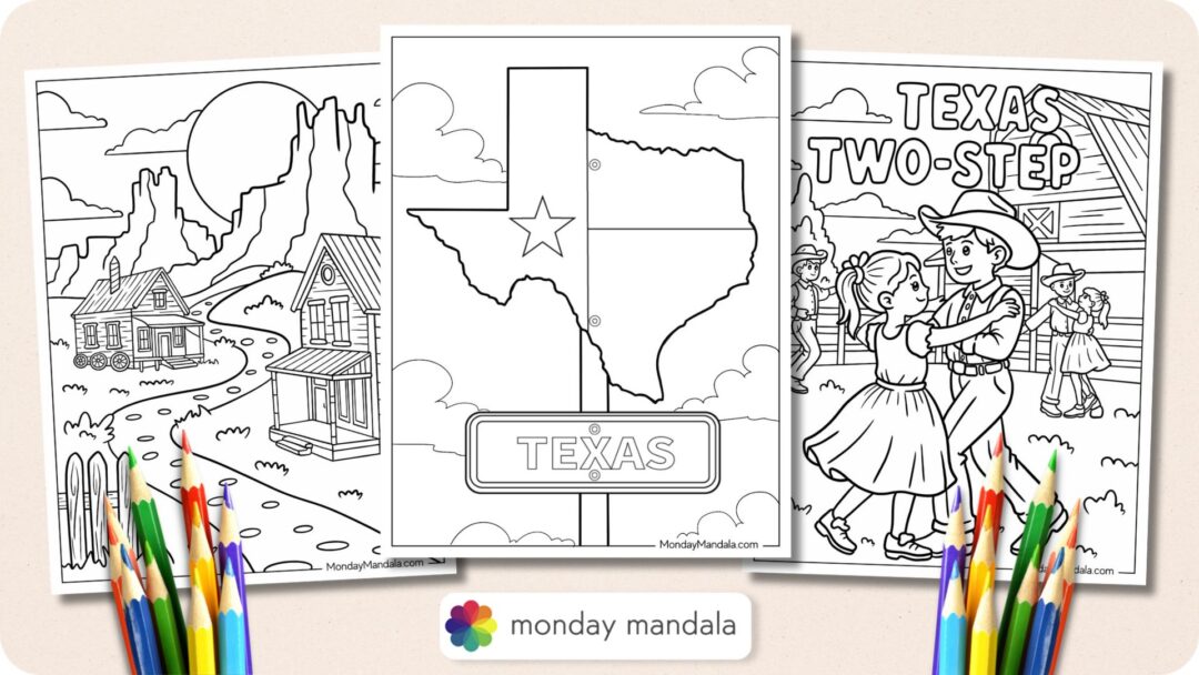 33 Texas Coloring Pages (Free PDF Printables)