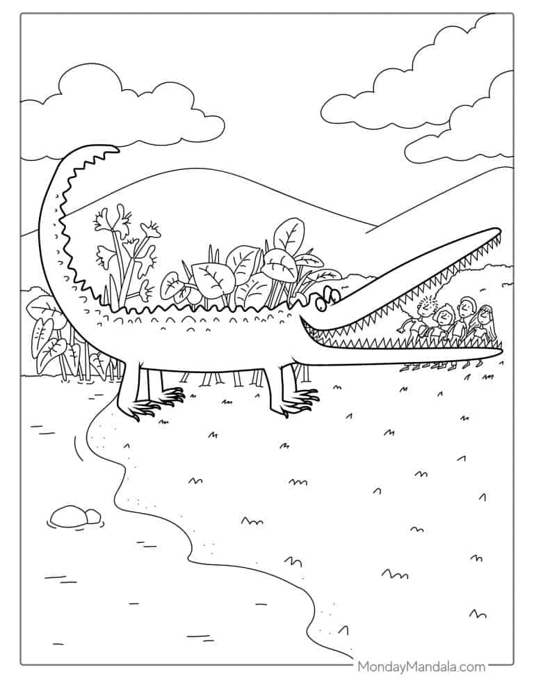 25 Crocodile Coloring Pages (Free PDF Printables)