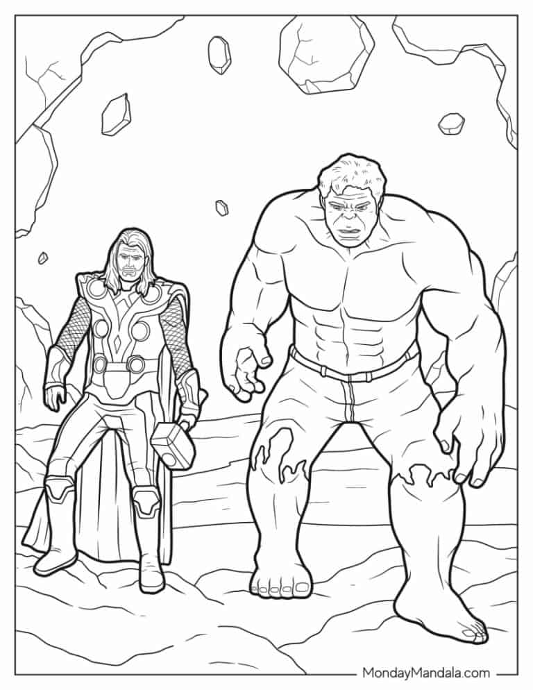 24 Thor Coloring Pages (Free PDF Printables)