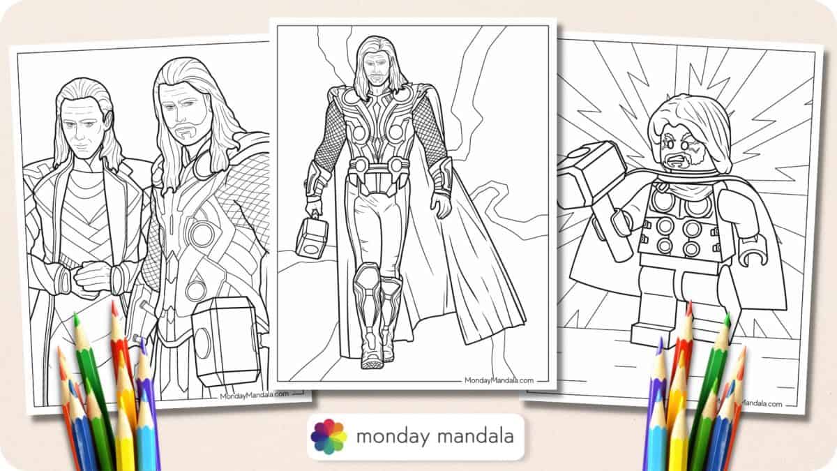 24 Thor Coloring Pages (Free PDF Printables)