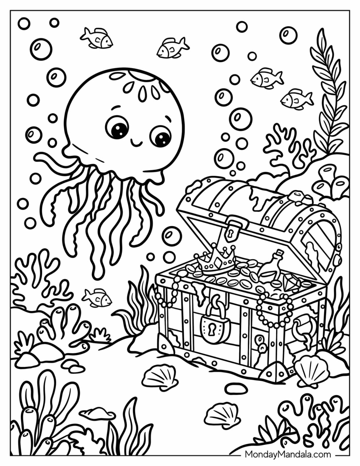 38 Jellyfish Coloring Pages (Free PDF Printables)