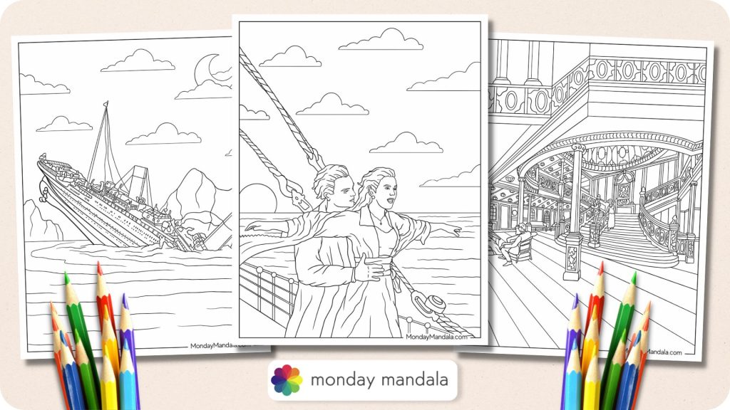 22 Titanic Coloring Pages (Free PDF Printables)