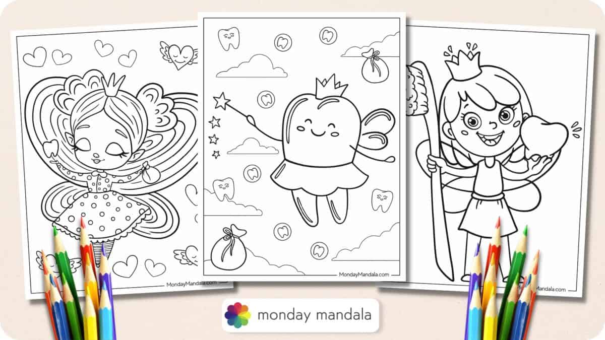 14 Tooth Fairy Coloring Pages (Free PDF Printables)