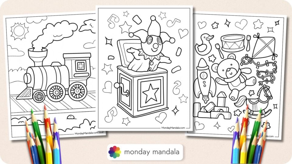 22 Toy Coloring Pages (Free PDF Printables)