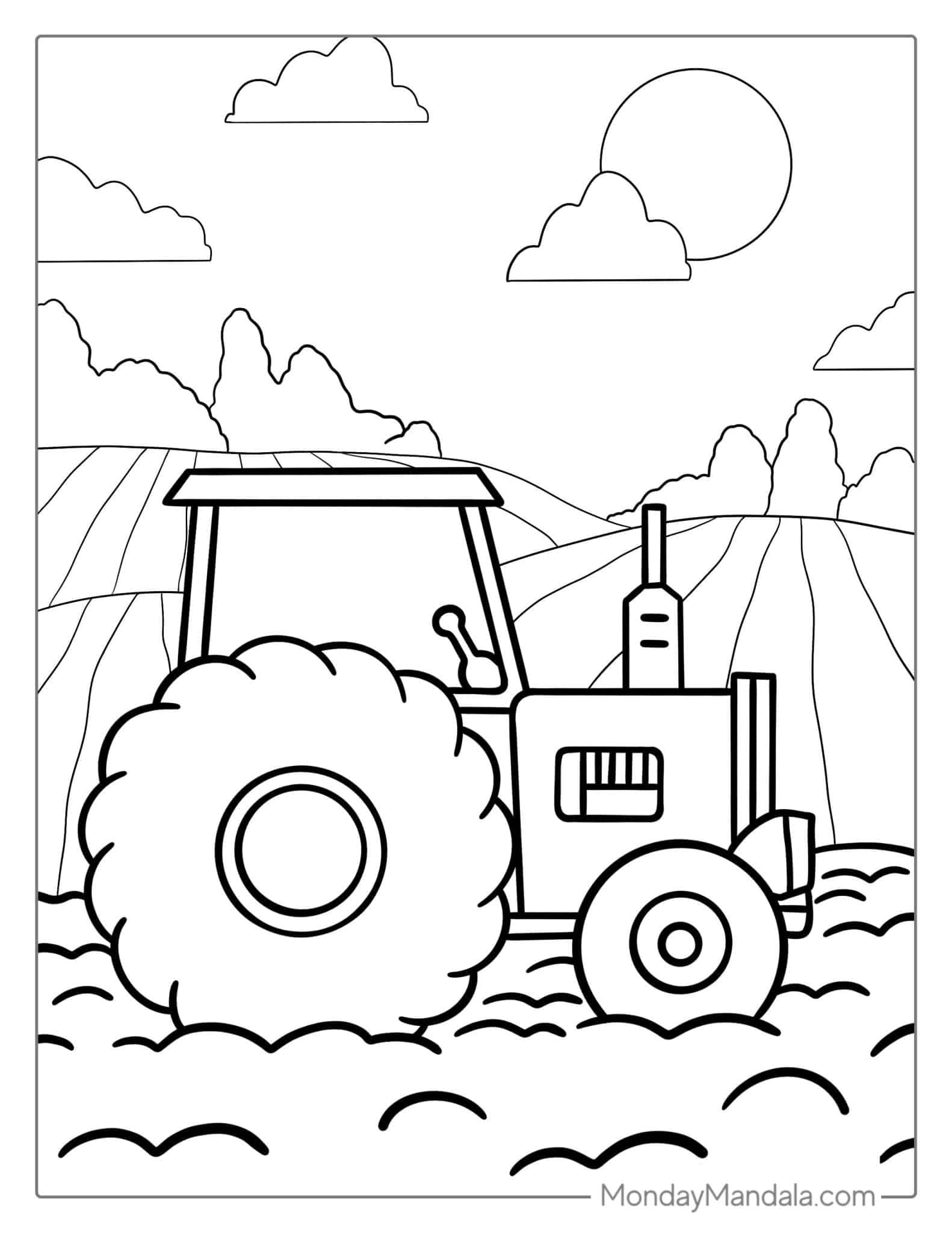 40 Tractor Coloring Pages (Free PDF Printables)