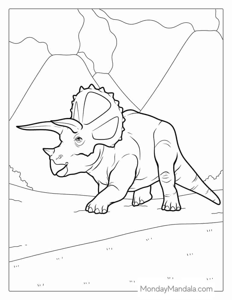 20 Triceratops Coloring Pages (Free PDF Printables)