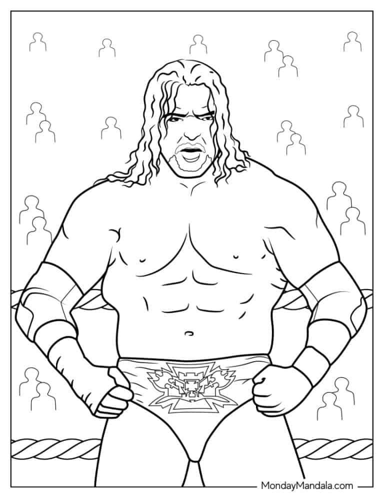 28 Wrestling & WWE Coloring Pages (Free PDF Printables)