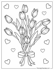 38 Tulip Coloring Pages (Free PDF Printables)