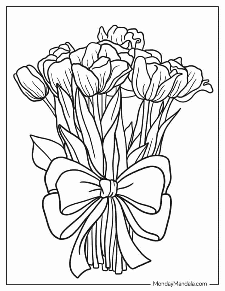 38 Tulip Coloring Pages (Free PDF Printables)