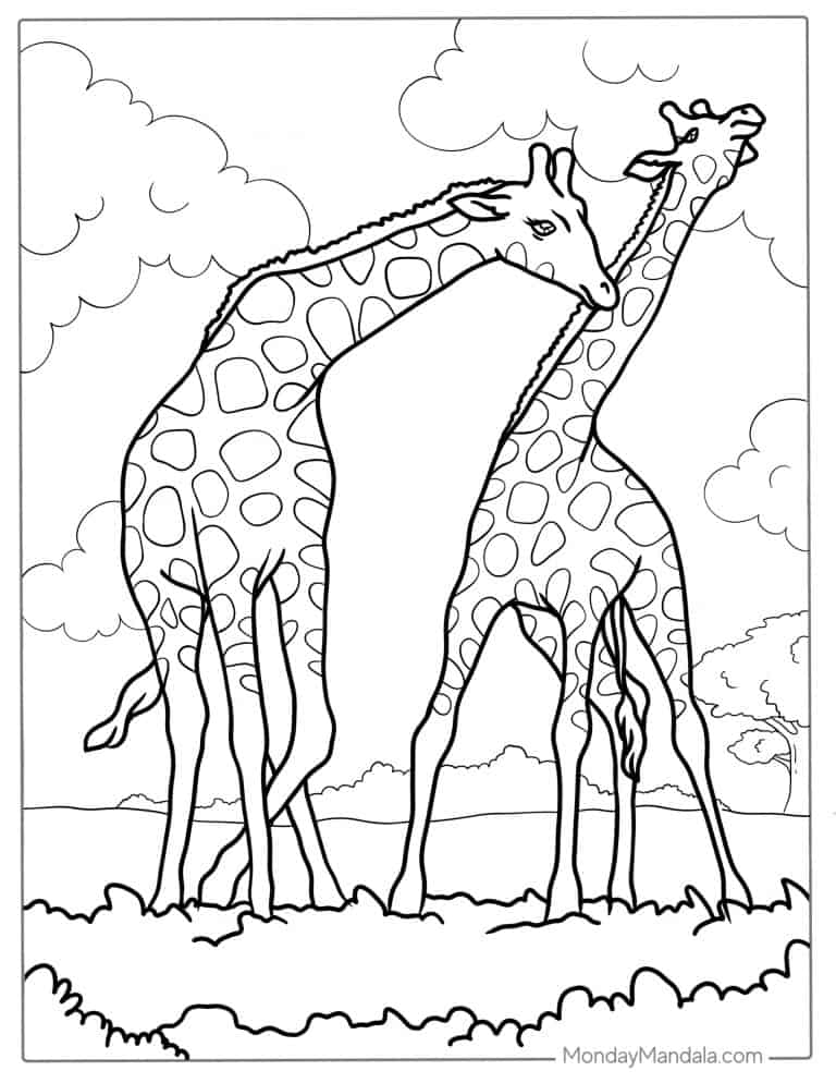 41 Giraffe Coloring Pages (Free PDF Printables)