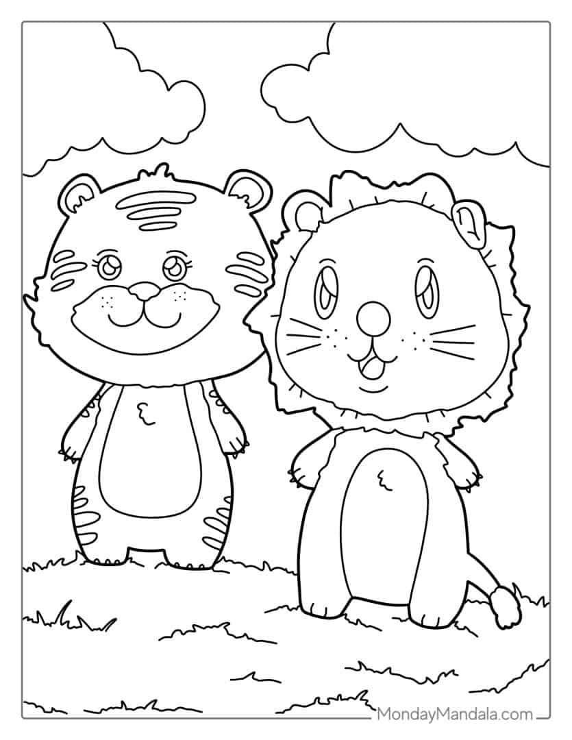 40 Tiger Coloring Pages (Free PDF Printables)