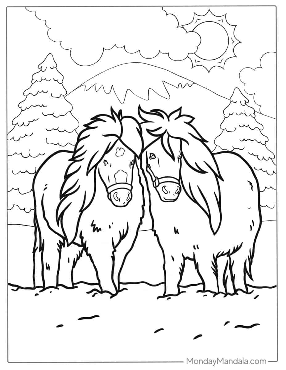51 Horse Coloring Pages (Free PDF Printables)