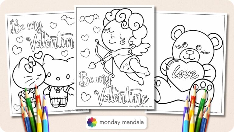41 Valentine's Day Coloring Pages (Free PDF Printables)