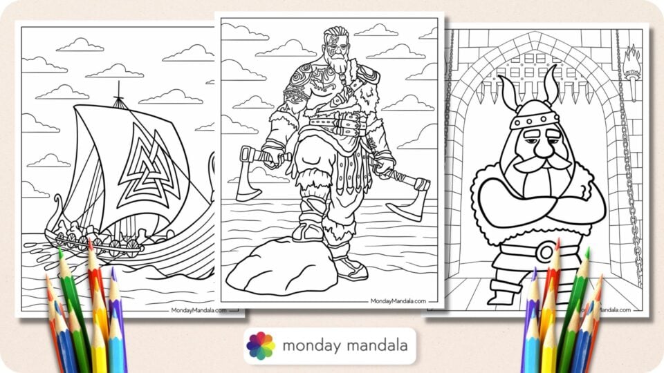 20 Viking Coloring Pages (Free PDF Printables)