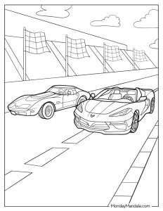 14 Corvette Coloring Pages (Free PDF Printables)