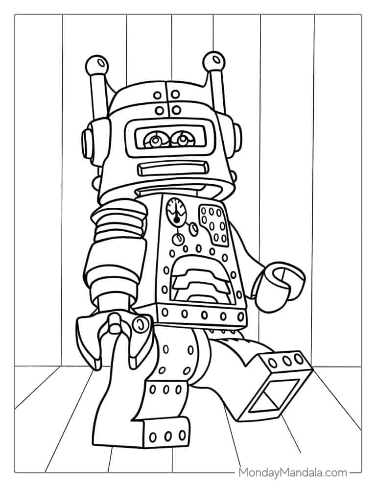 32 Robot Coloring Pages (Free PDF Printables)