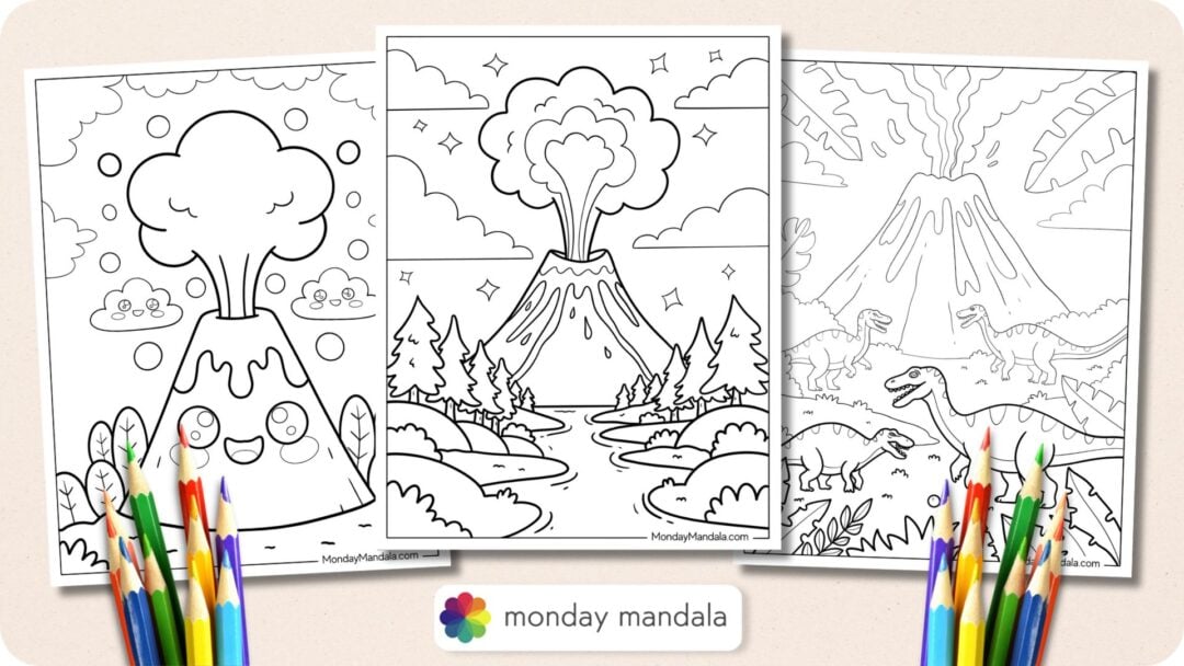 36 Volcano Coloring Pages (Free PDF Printables)
