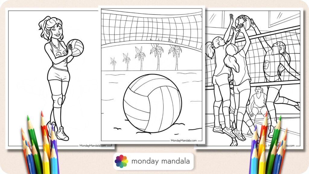 18 Volleyball Coloring Pages (Free PDF Printables)