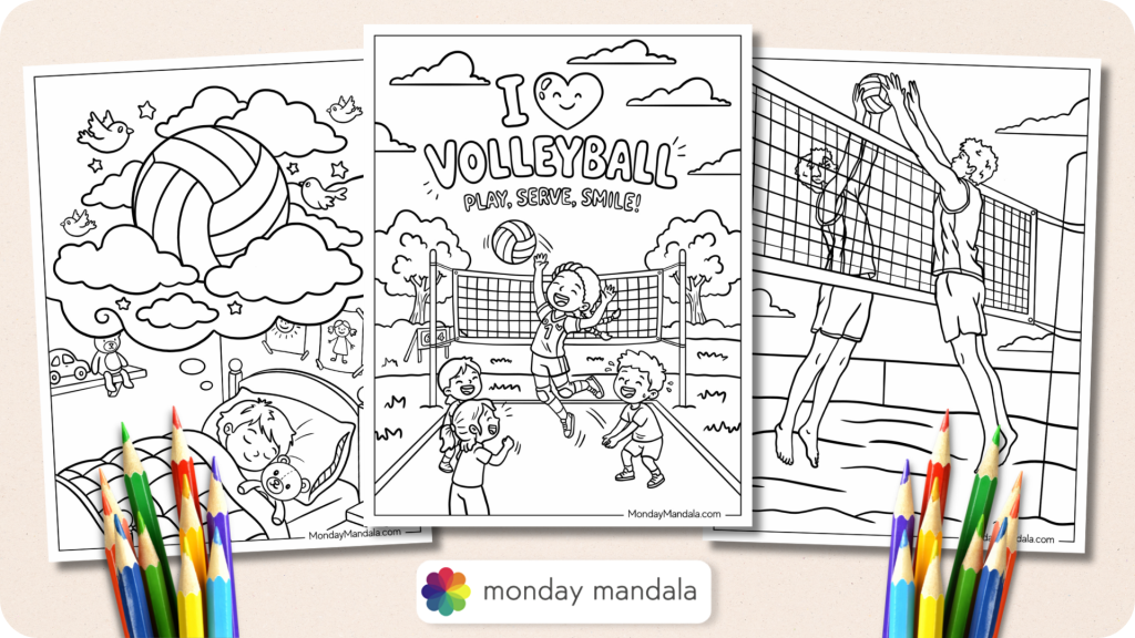 28 Volleyball Coloring Pages (Free PDF Printables)