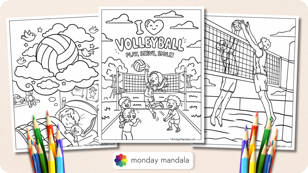 28 Volleyball Coloring Pages (Free PDF Printables)