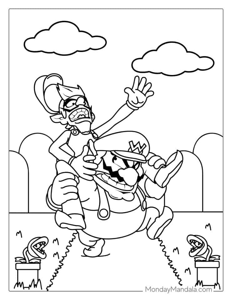 50 Mario Coloring Pages (Free PDF Printables)
