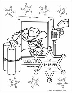 20 Cowboy Coloring Pages (Free PDF Printables)
