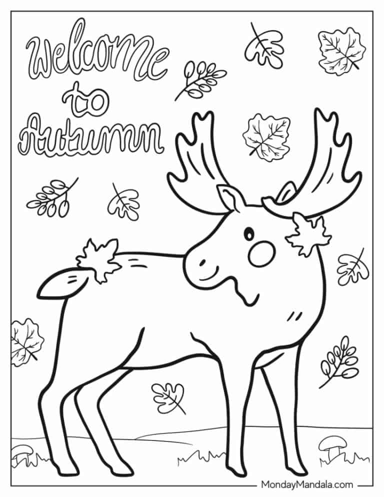 82 Autumn & Fall Coloring Pages (Free PDF Printables)