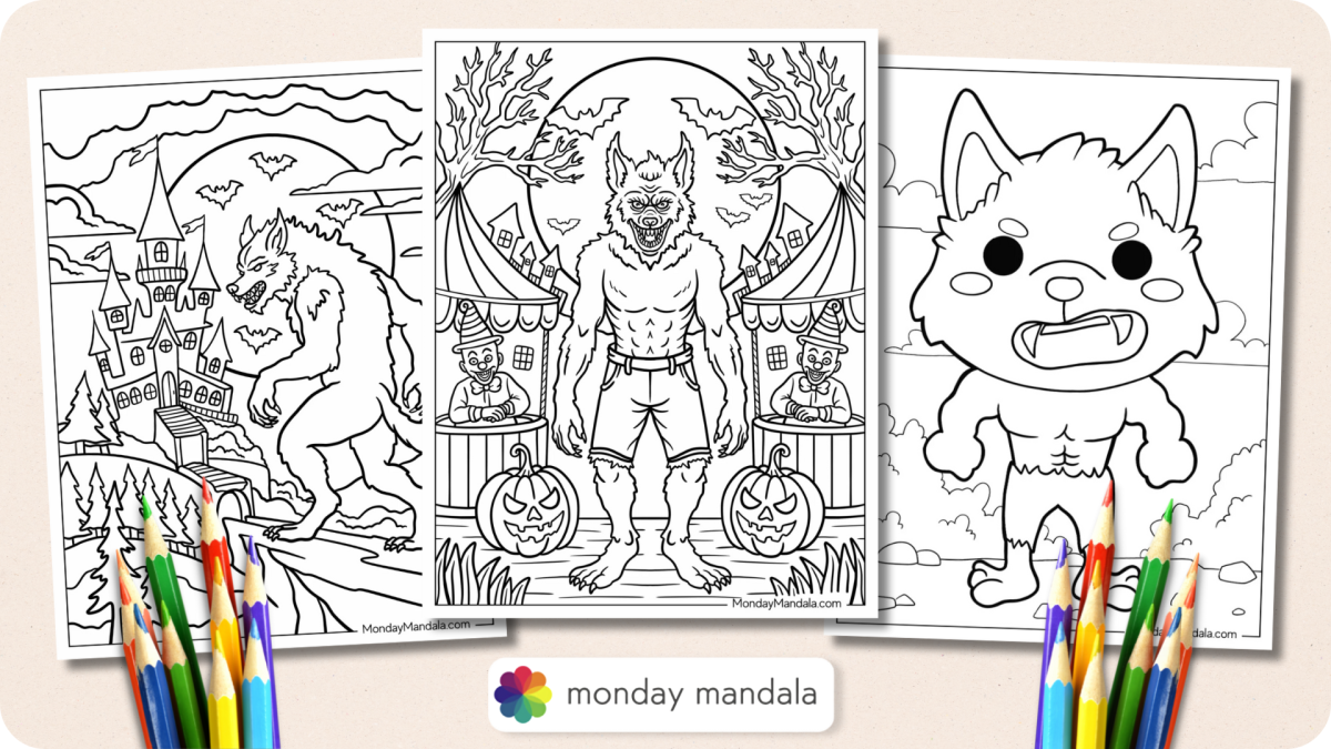 28 Werewolf Coloring Pages (Free PDF Printables)