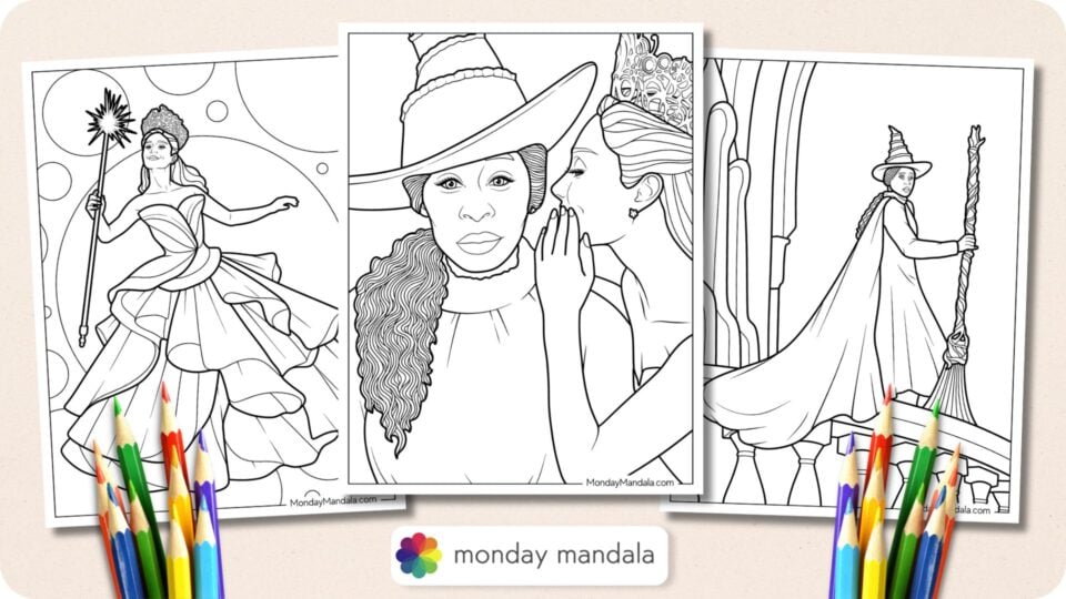 24 Wicked Coloring Pages (Free PDF Printables)