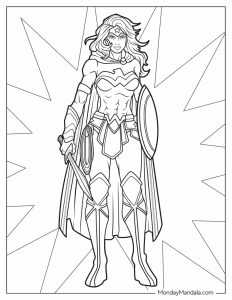 24 Wonder Woman Coloring Pages (Free PDF Printables)