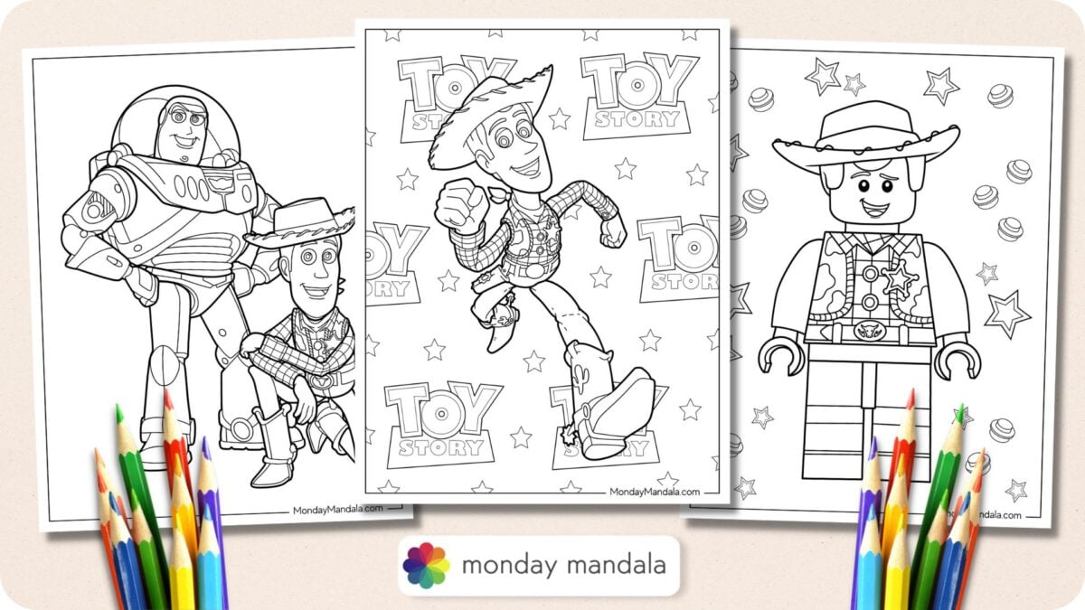 24 Woody Coloring Pages (Free PDF Printables)