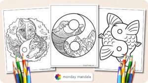 20 Yin & Yang Coloring Pages (Free PDF Printables)