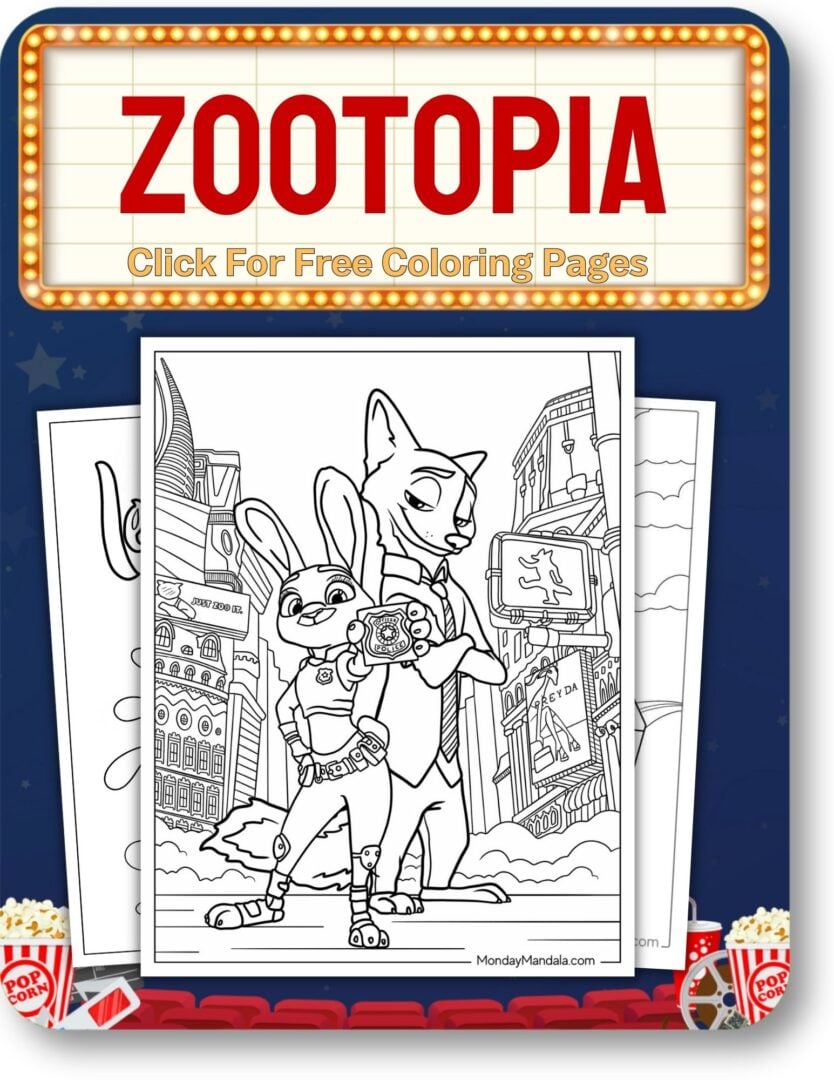 2,000 Kids Movie Coloring Pages (Free PDF Printables)