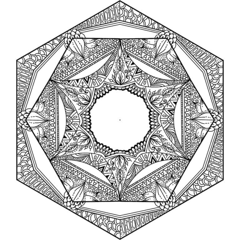 Ancient Patterns Coloring Page - Monday Mandala
