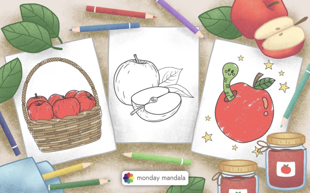 33 Apple Coloring Pages (Free PDF Printables)